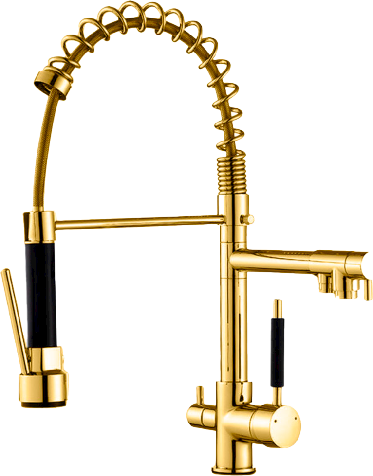 GRIFERÍA MONOCONTROL PARA LAVAPLATOS O COCINA LINEA GOURMET DORADA ...